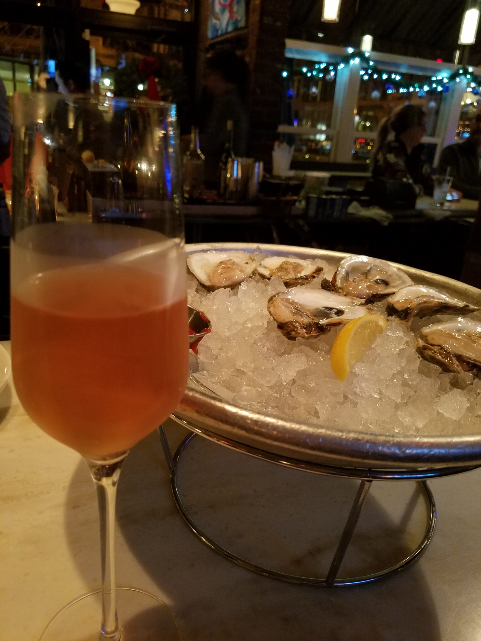 Les Huîtres, Merroir, Sparklers their synchronized swim together ...